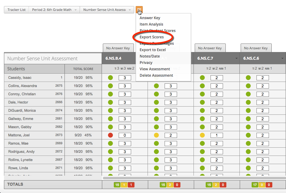 Export Scores to a Grade Book – MasteryConnect Support Center